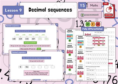 Year 5 Decimals Part 2 Decimal Sequences Lesson 9 Grammarsaurus