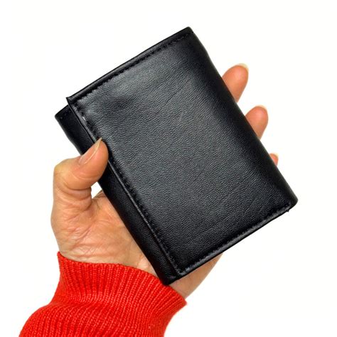 Soft Cowhide Trifold Mens Black Leather Wallet — Leather Unlimited