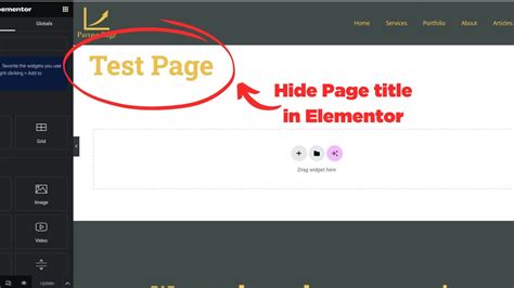 How To Remove Or Hide Page Title In Elementor Wordpress Youtube
