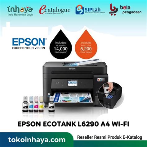 Printer Inkjet Epson Ecotank L6290 A4 Wi Fi Duplex All In One Ink Tank