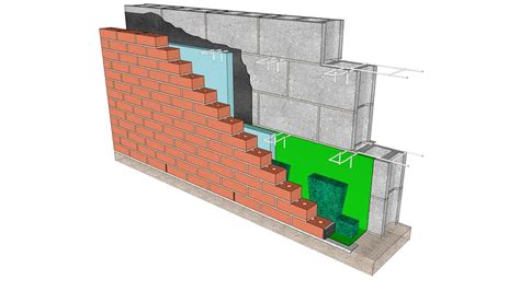 01 102 Brick And Block Cavity Wall Foundation Detail 02 3d Model