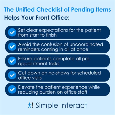 Unified Checklist Streamline Patient Pre Visit Tasks