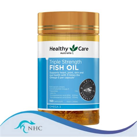 Healthy Care Triple Strength Fish Oil 150 Capsules Exp 022026