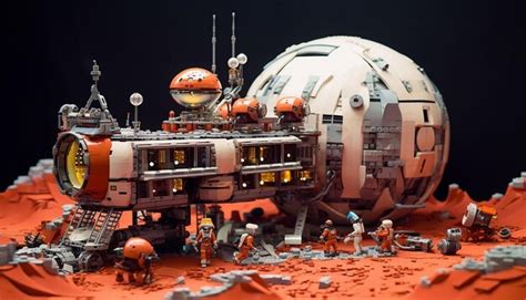 Premium Ai Image Mars Lego Play With Futuristic Space Exploration