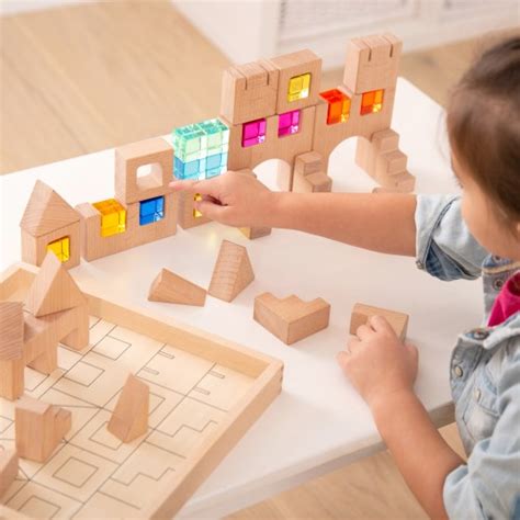 Wooden Building Gem Blocks