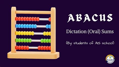 Abacus Dictation Sums By Students Youtube