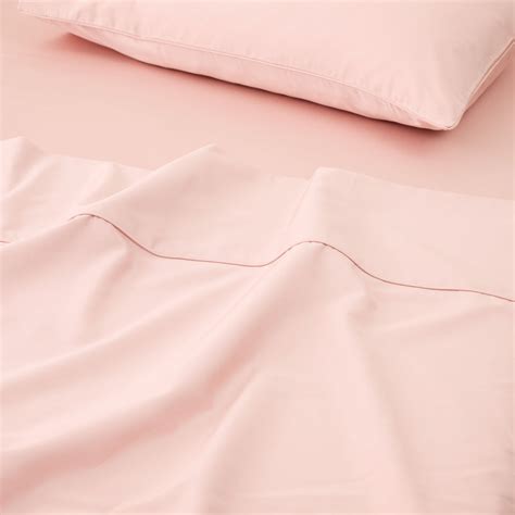 Eden Cotton Soft Blush Flat Sheet Sheet Society