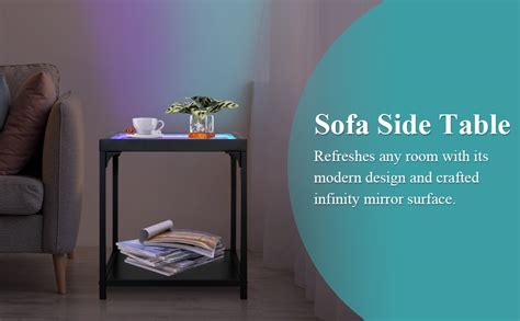 Fuslite Infinity Mirror Light Table Coffee Tables For