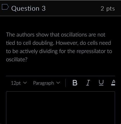 Solved The Authors Show That Oscillations Are Not Tied To
