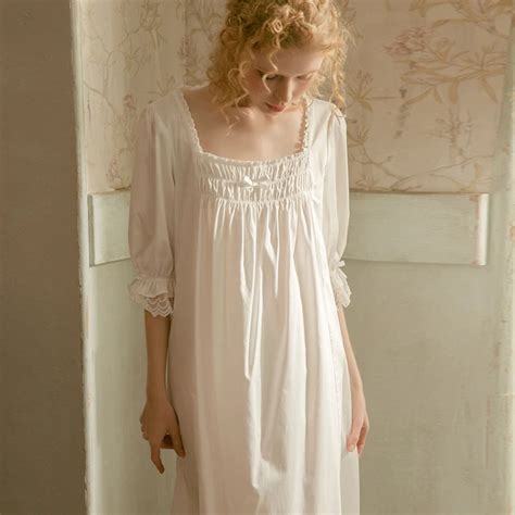 Woman Nightgown Summer Half Sleeve Cotton Sleepwear Nightdress Cozy