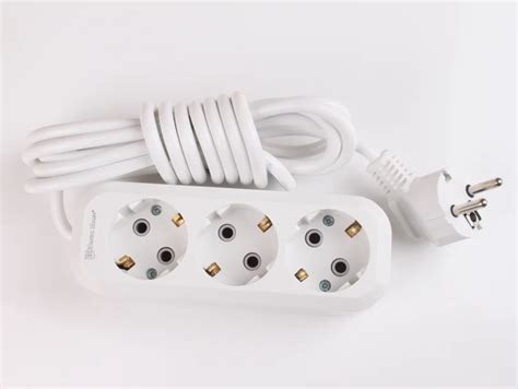 Extension Socket 3 Way With Grounding Eu Standard With 2 3 5 Meters Cable Electrical Power Strip