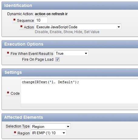 Oracle Apex Change IR Primary Report Label Stack Overflow