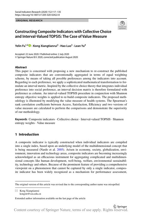 Constructing Composite Indicators With Collective Choice And Interval
