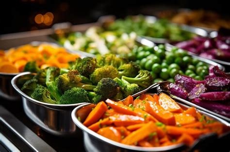 Premium Ai Image Vibrant Roasted And Steamed Vegetable Side Dishes