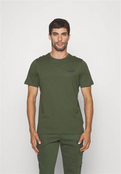 Puma Small Logo Tee T Shirt Basic Myrtlegrün Zalandode