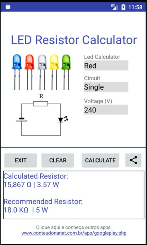 LED Resistor Calculator Amazon Appstore For Android