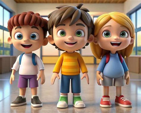 3d cartoon back to school | Premium AI-generated image