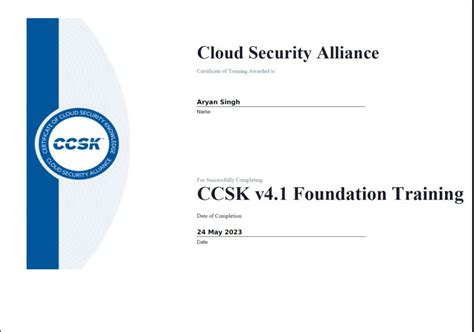Aryan Singh On Linkedin Cloudsecurity Ccsk Csa Cybersecurity Infosec 2023achievement