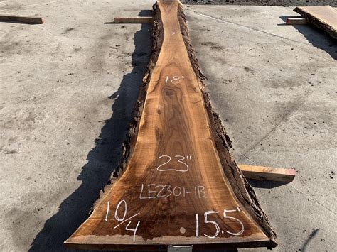 Live Edge Walnut Slab LE2301 1B 10 4 15 Irion Lumber Company
