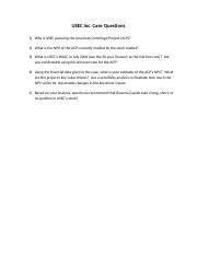 USEC Case Questions USEC Inc Case Questions 1 Why Is USEC Pursuing The American Centrifuge