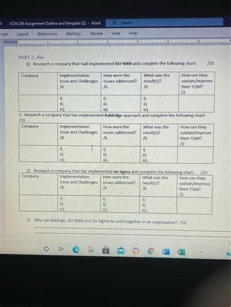 Solved Scm 206 Assignment Outline And Template 2 Word