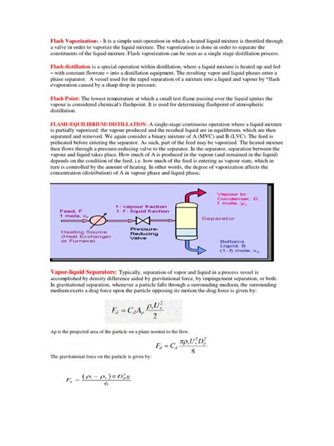 Flash Column Pdf Distillation Vapor