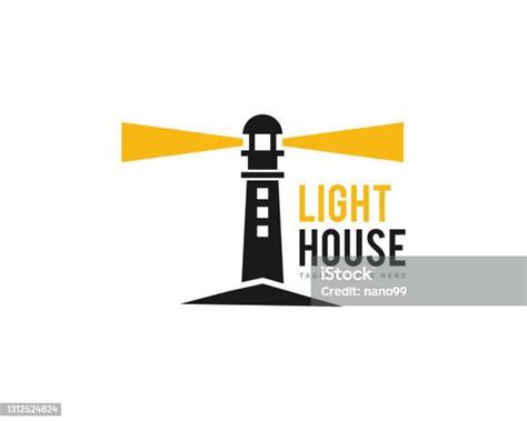 Vektor Desain Ikon Logo Mercusuar Ilustrasi Stok Unduh Gambar