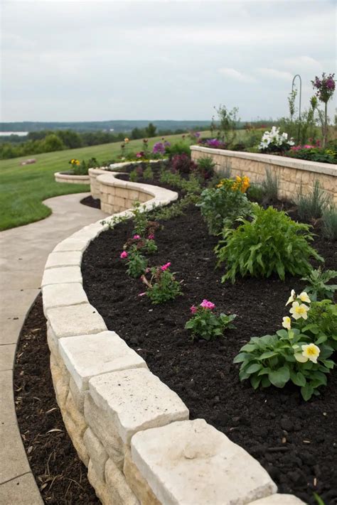 15 Creative Flower Bed Edging Stone Ideas