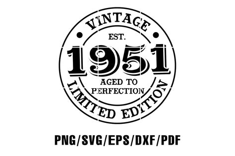 71st Birthday Svg Vintage 1951 Svg Graphic By Stanfield Design