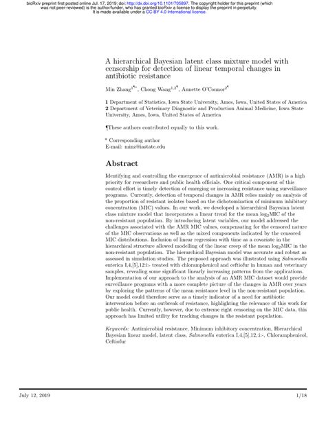 Pdf A Hierarchical Bayesian Latent Class Mixture Model With