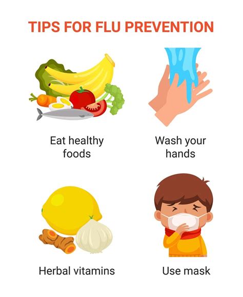 Premium Vector Tips For Flu Prevention Medical Infographic