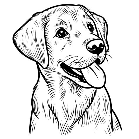 Hond Blij Gezicht Kleurplaat Kinderen Kleurplaat