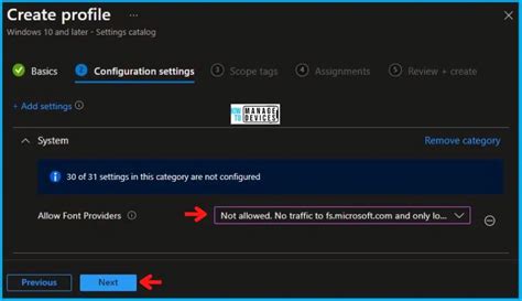 How To Turn Off The Font Providers Using Intune Htmd Blog