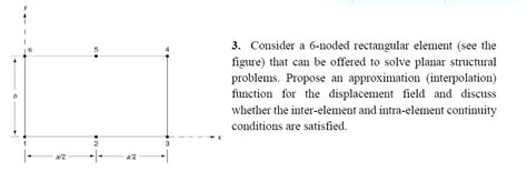 Solved Consider A 6 Noded Rectangular Element See The