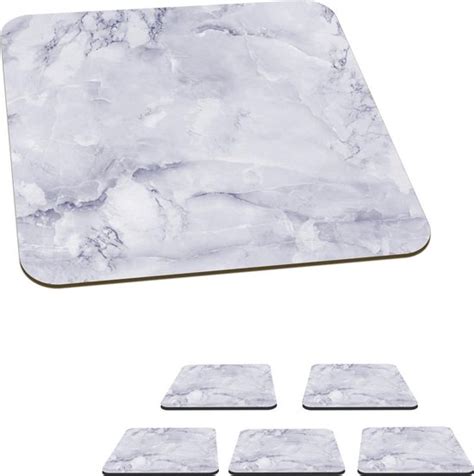 Onderzetters Voor Glazen Marmer Aderen Paars 10x10 Cm