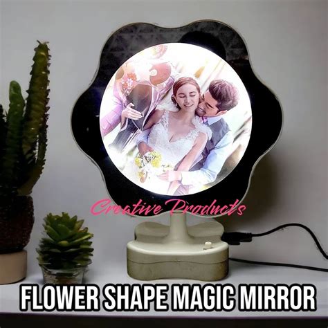 FLOWER SHAPE MAGIC MIRROR WHITE At 205 Piece Magic Mirror Photo Frame In Panipat ID