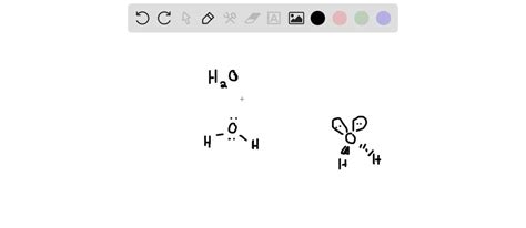 Solved Construct Lewis Structure For Water H2o Build A Wedge And Dash Representation Model