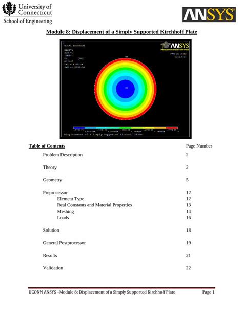 Pdf Module 8 Displacement Of A Simply Supported Kirchhoff Plate