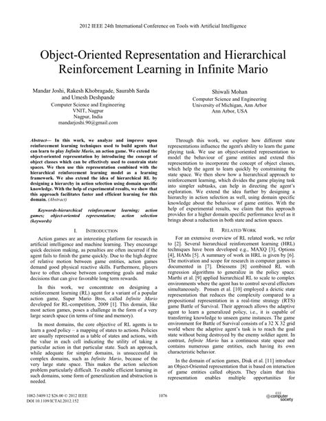 Pdf Object Oriented Representation And Hierarchical Reinforcement
