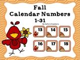 Free Fall Calendar Numbers By Kathys Kreations Tpt