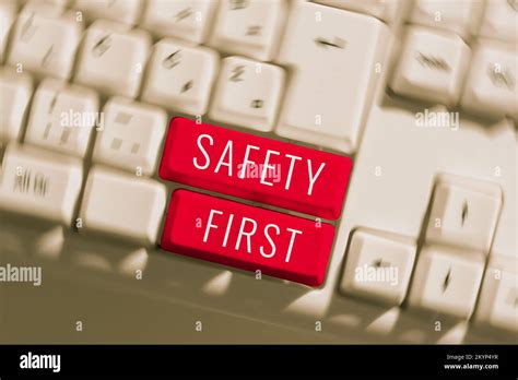 Sign Displaying Safety First Concept Meaning Avoid Any Unnecessary