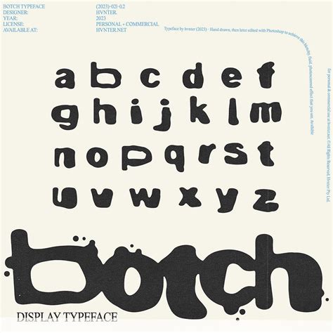 Botch Typeface Webfont 2024 로고 디자인 영감 빈티지 일러스트레이션 그래픽 디자인 포스터