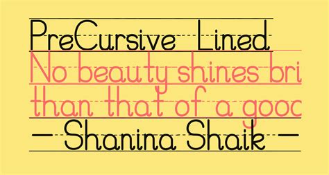 Precursive Lined Free Font What Font Is