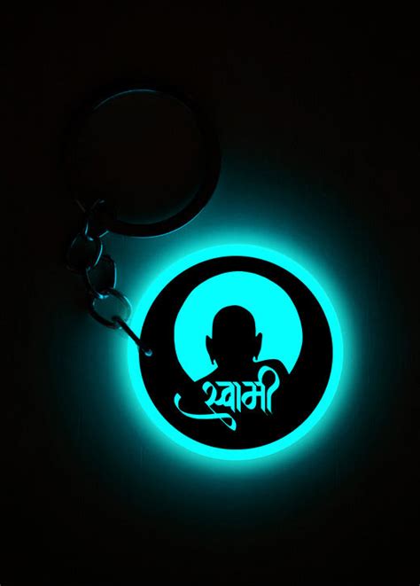 Shree Swami Samartha Keychain Glow In Dark Mi Glow Store