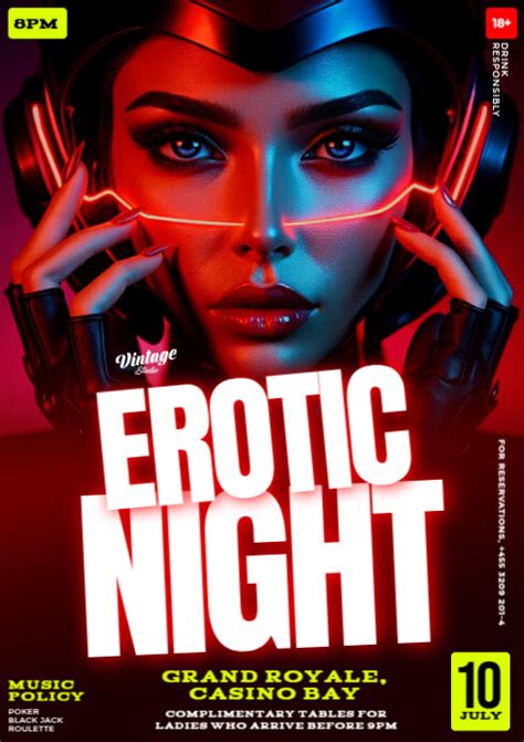 Black 3d 3d Maximalist Bad Sexy Girls Freaks Night Party Event Video Flyer A4 Template