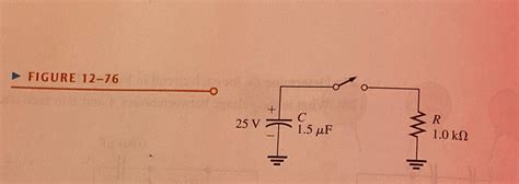 Solved In Figure 12 76 ﻿the Capacitor Is Charged To 25v
