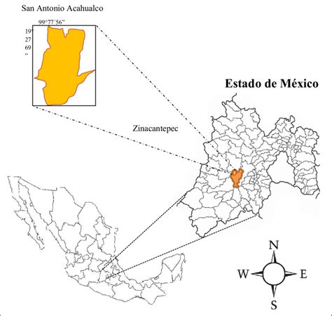 Localización De San Antonio Acahualco Localidad De Zinacantepec