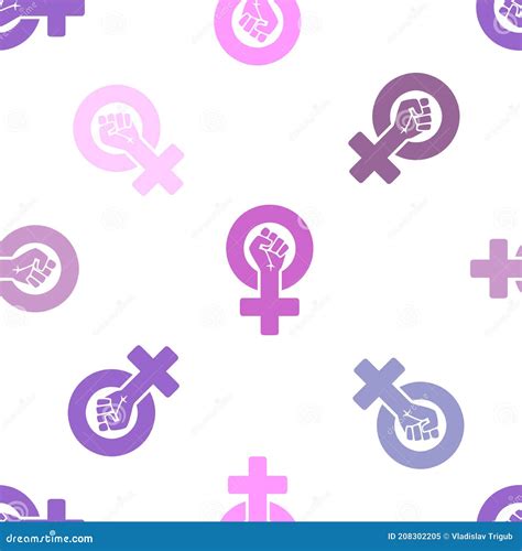 Le Symbole Du Mouvement Féministe Est Un Symbole De Sexe Féminin Et