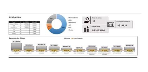 Planilha Excel Controle De Investimentos Dashboard MercadoLivre