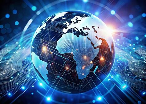 Global Connectivity Visualized A Stunning Digital Globe Depicting Data Flow And Modern